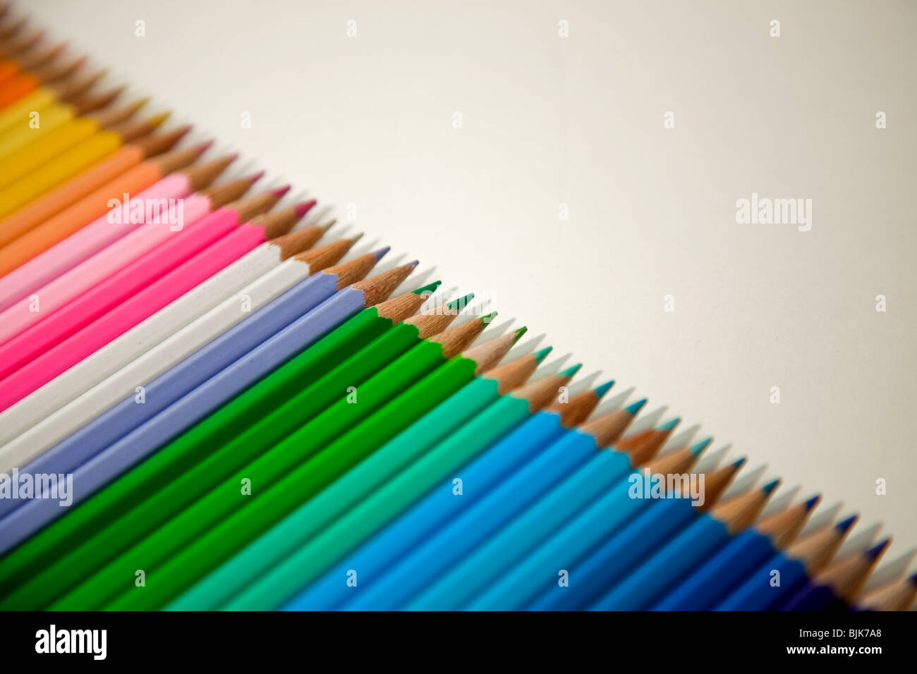 pencil points in a row Stock Photo - Alamy