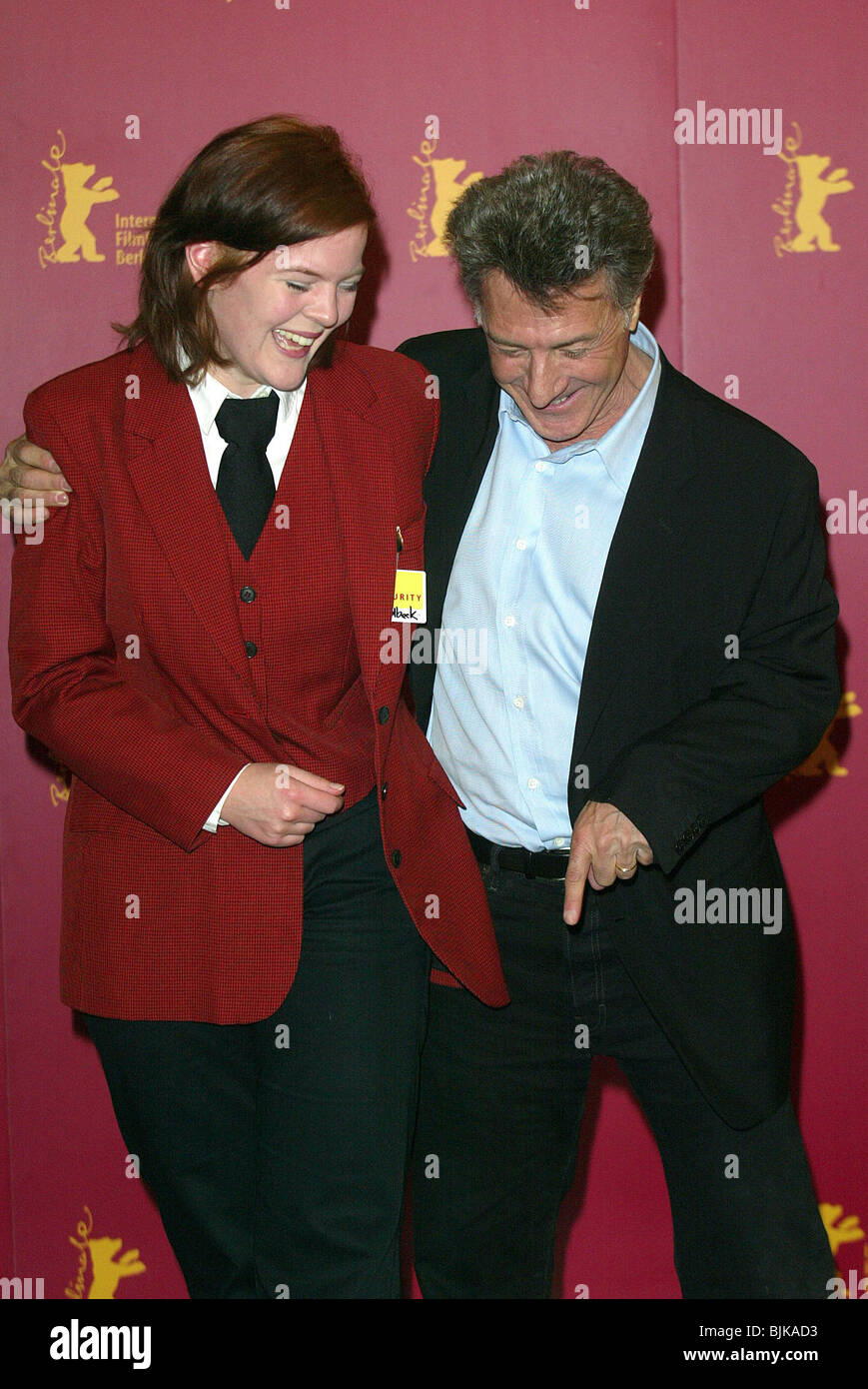 DUSTIN HOFFMAN & FESTIVAL EMPLOYEE MOONLIGHT MILE PHOTOCALL 53RD BERLIN ...