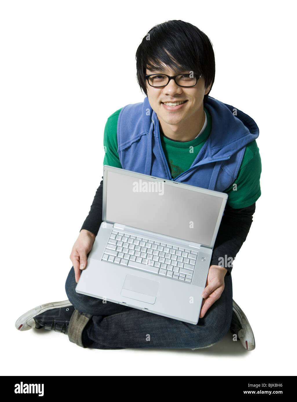 Man facing computer silhouette hi-res stock photography and images - Alamy