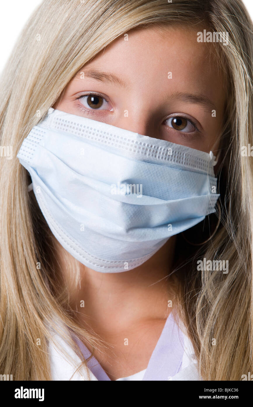 Closeup of girl with surgical mask Stock Photo - Alamy