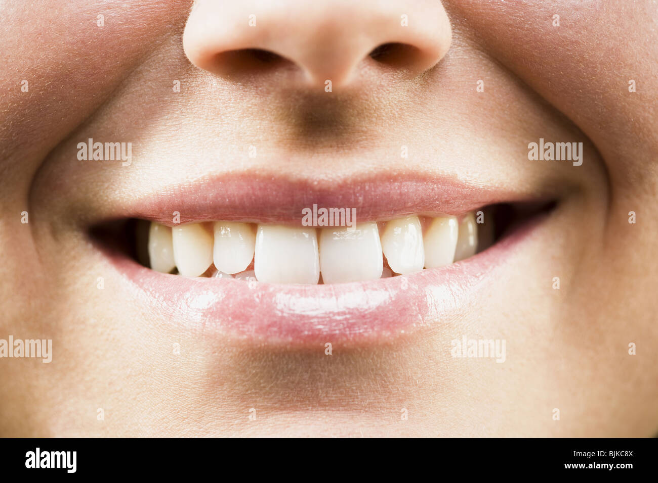 Woman biting lip lips hi-res stock photography and images - Alamy