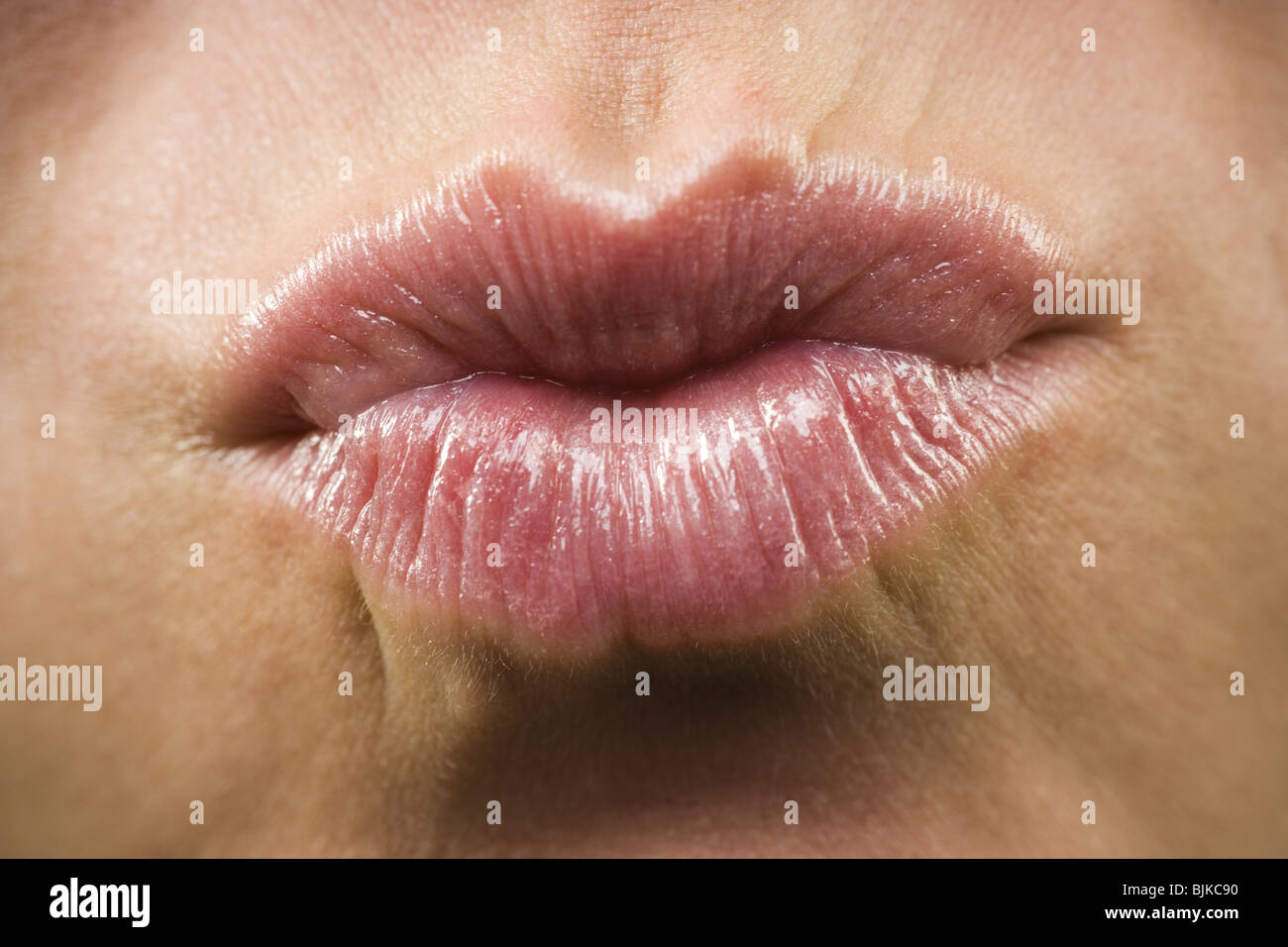 Woman biting lip lips hi-res stock photography and images - Alamy
