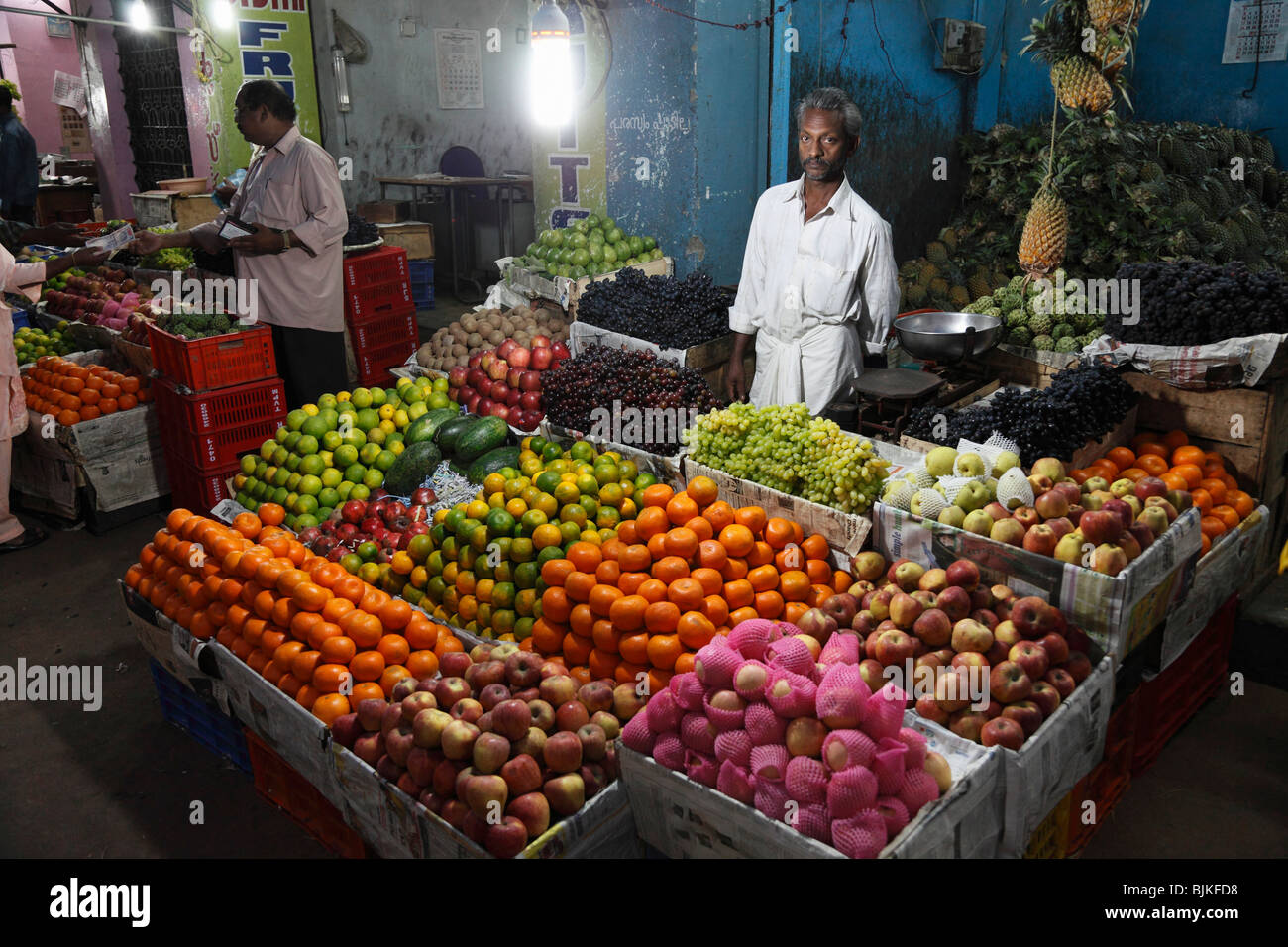 Chalai market, Trivandrum, Thiruvananthapuram, Kerala state, India ...