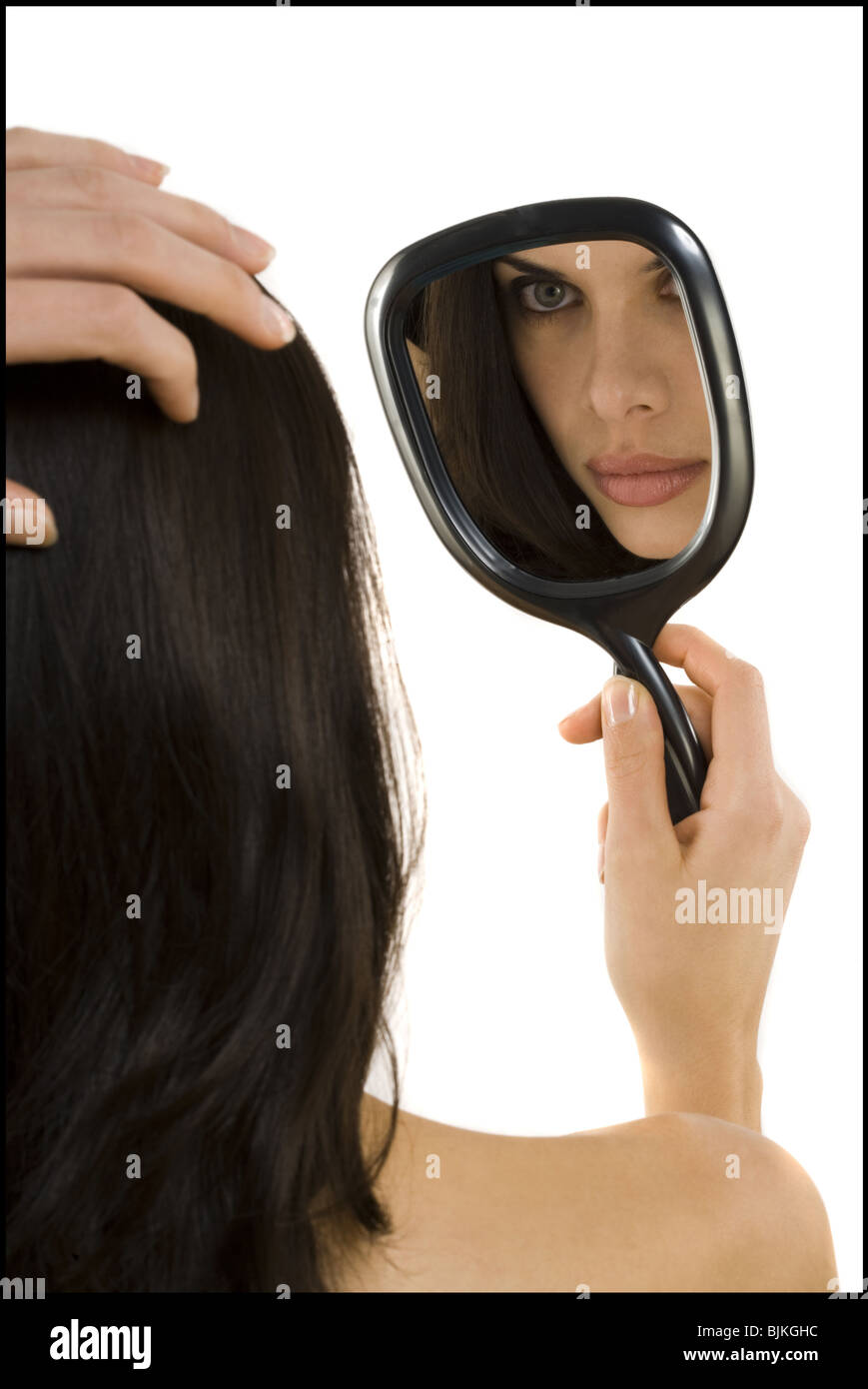 Head shot makeup mirror reflection hi-res stock photography and images ...
