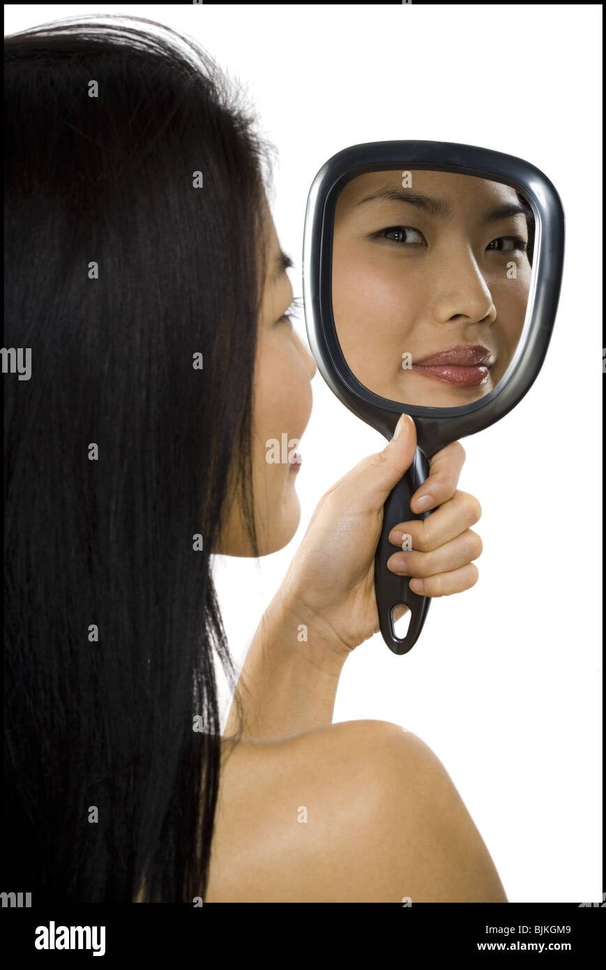 Head shot makeup mirror reflection hi-res stock photography and images ...