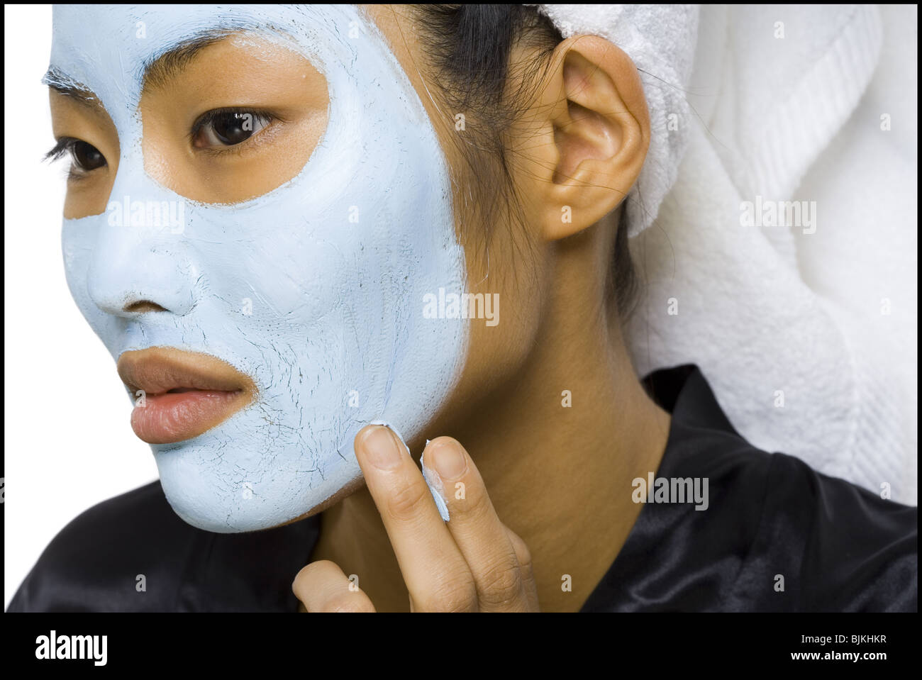 Woman applied hair mask hi-res stock photography and images - Alamy