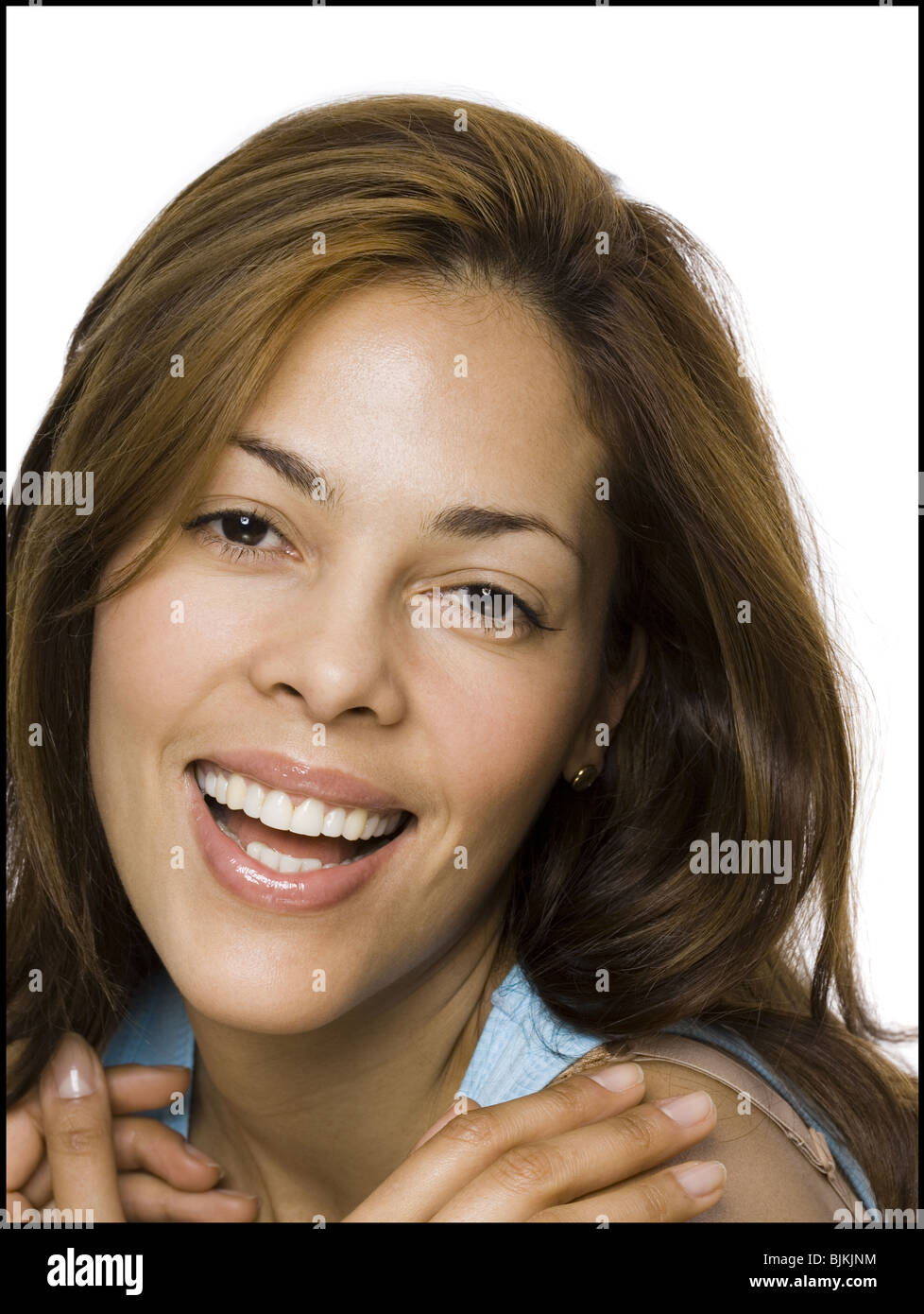 Portrait of a woman smiling Stock Photo - Alamy