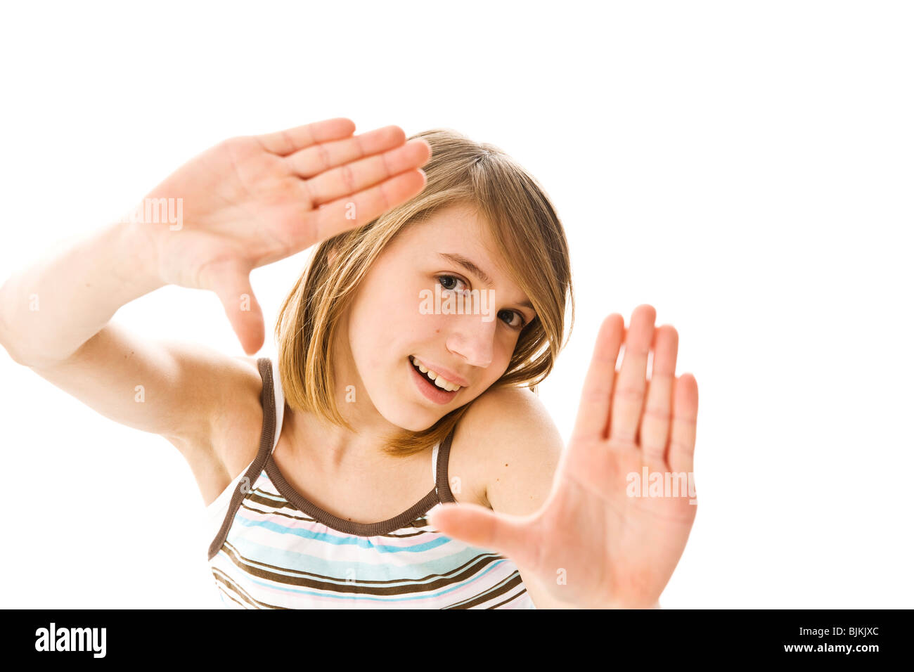 Children framing hi-res stock photography and images - Alamy
