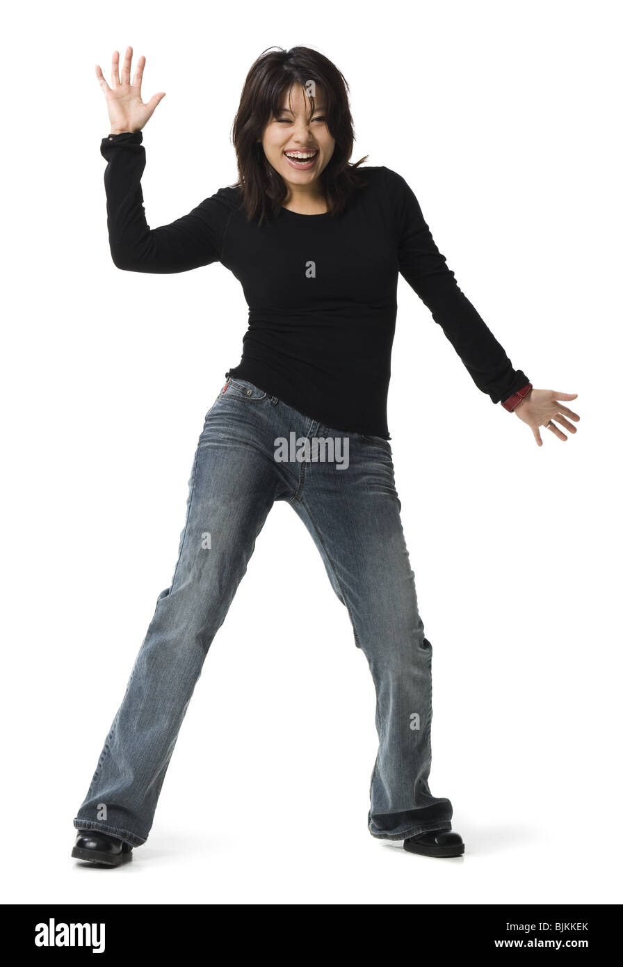 Woman silhouette hands on hips Cut Out Stock Images & Pictures - Alamy