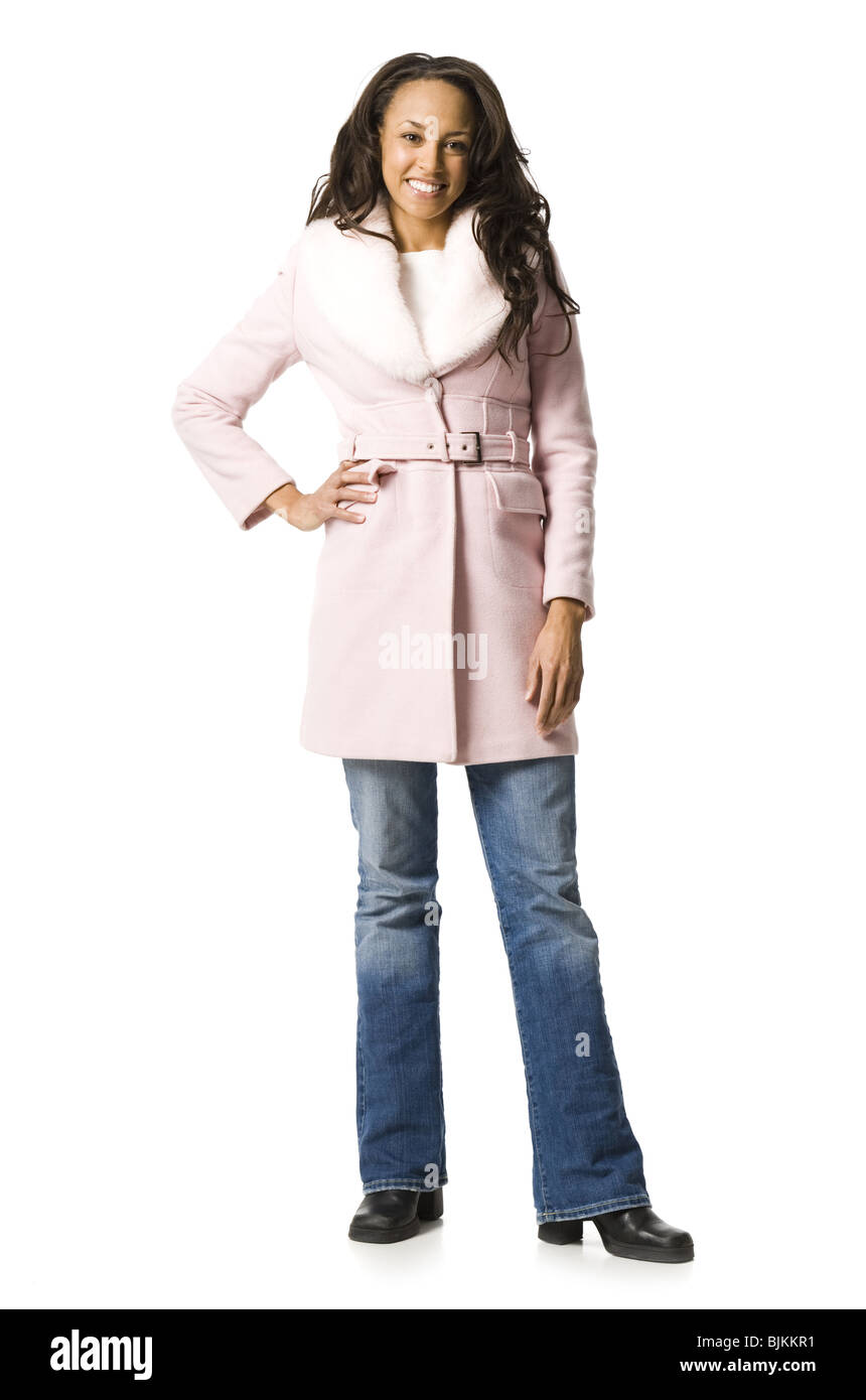 Winter coat model Cut Out Stock Images & Pictures - Alamy