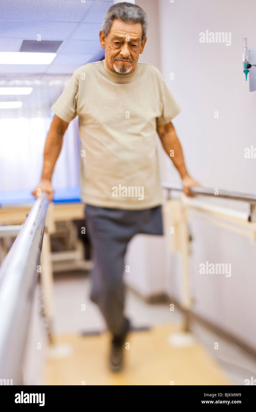 Handicapped elderly man one leg hi-res stock photography and images - Alamy