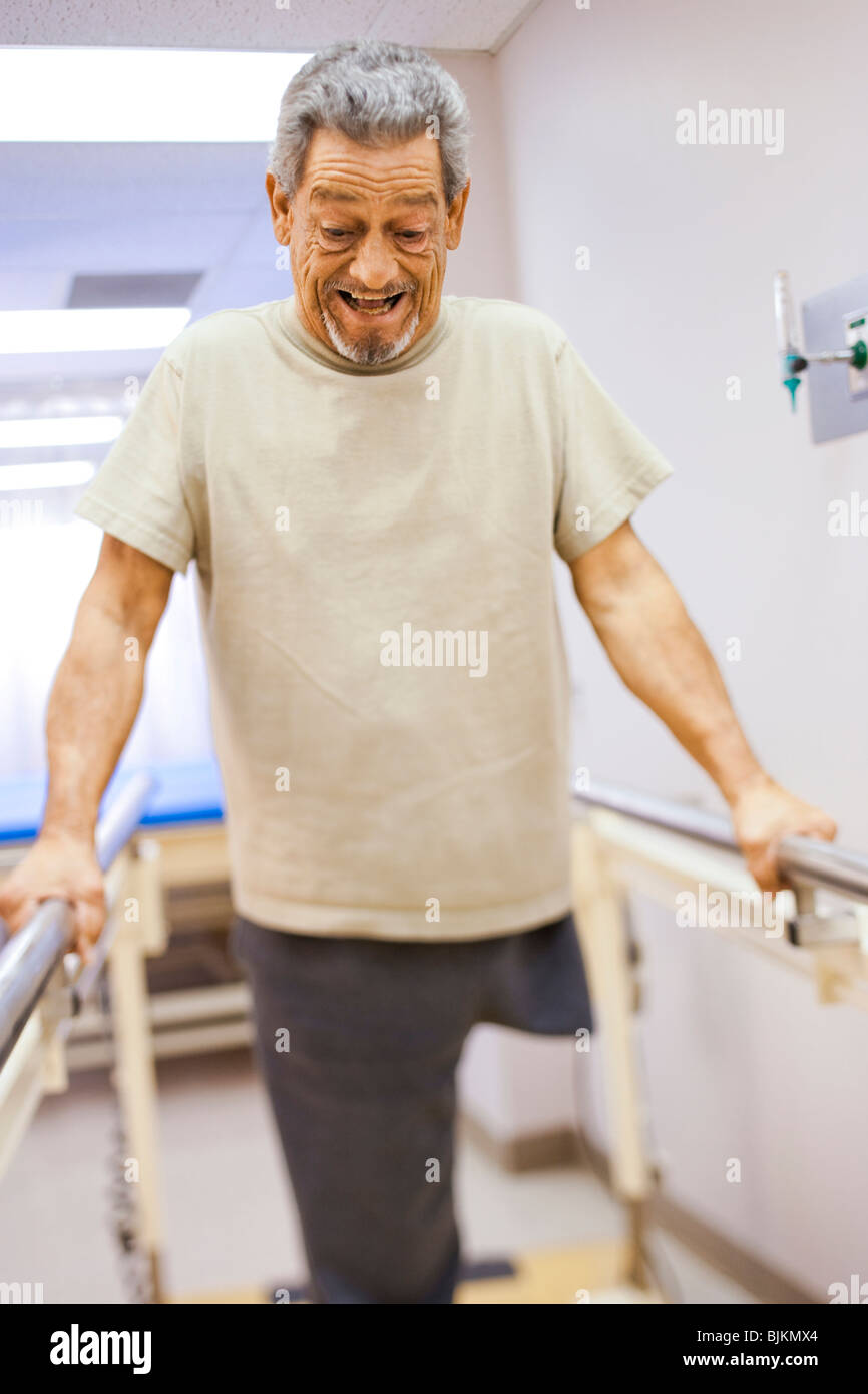 One Legged Amputee Old Man