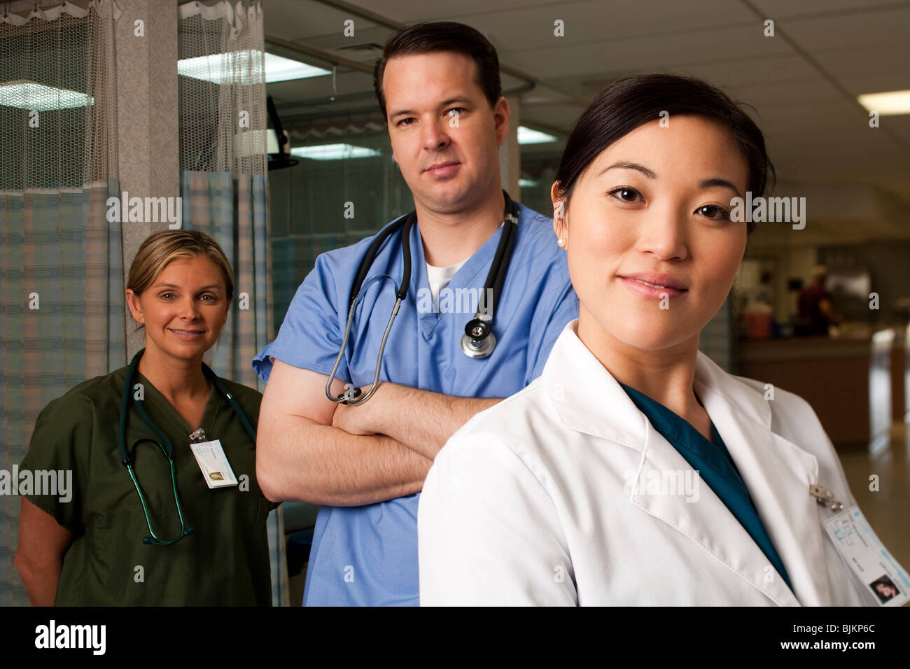 Hospital workers posing Stock Photo - Alamy
