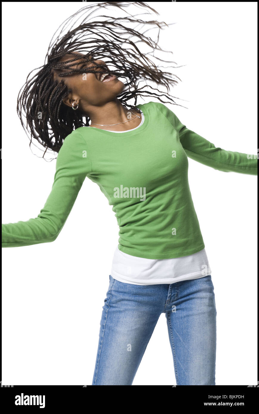 Woman dances hair blur hi-res stock photography and images - Alamy