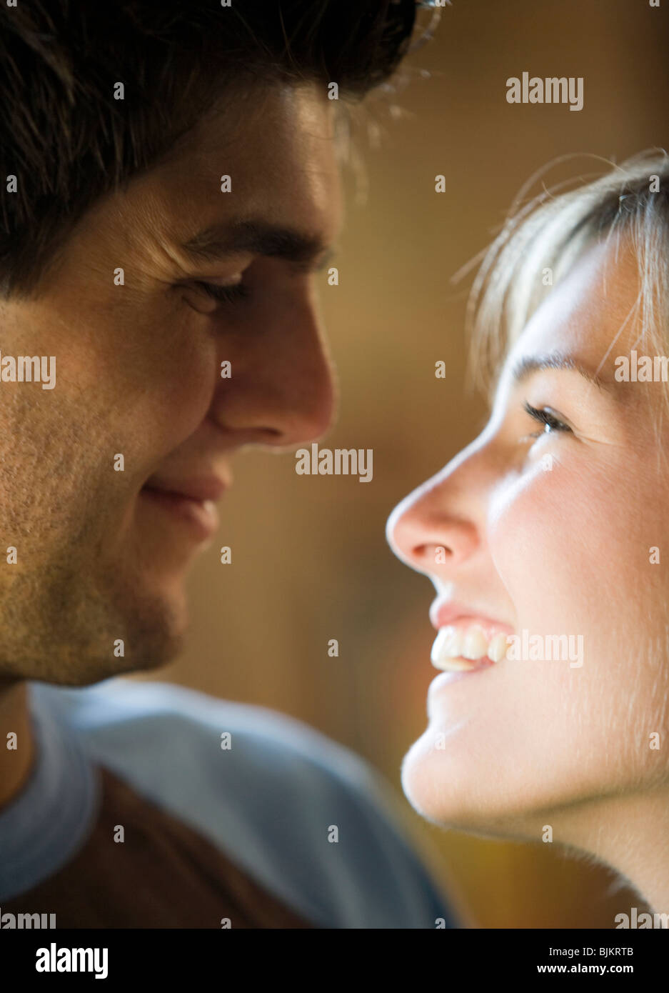 Closeup of couple smiling Stock Photo - Alamy