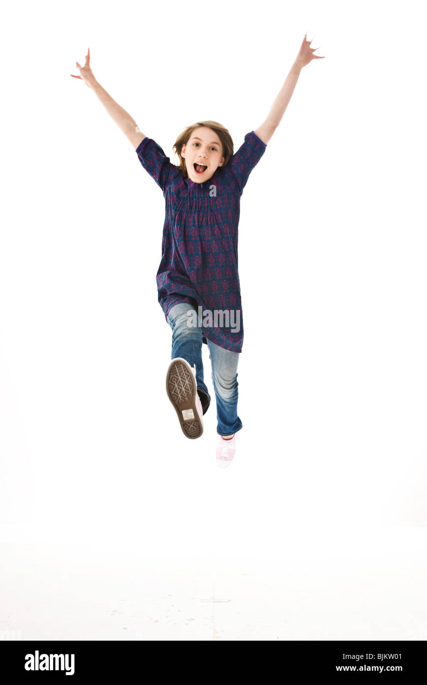 Kid Jumping Happily Stock Photos & Kid Jumping Happily Stock Images - Alamy