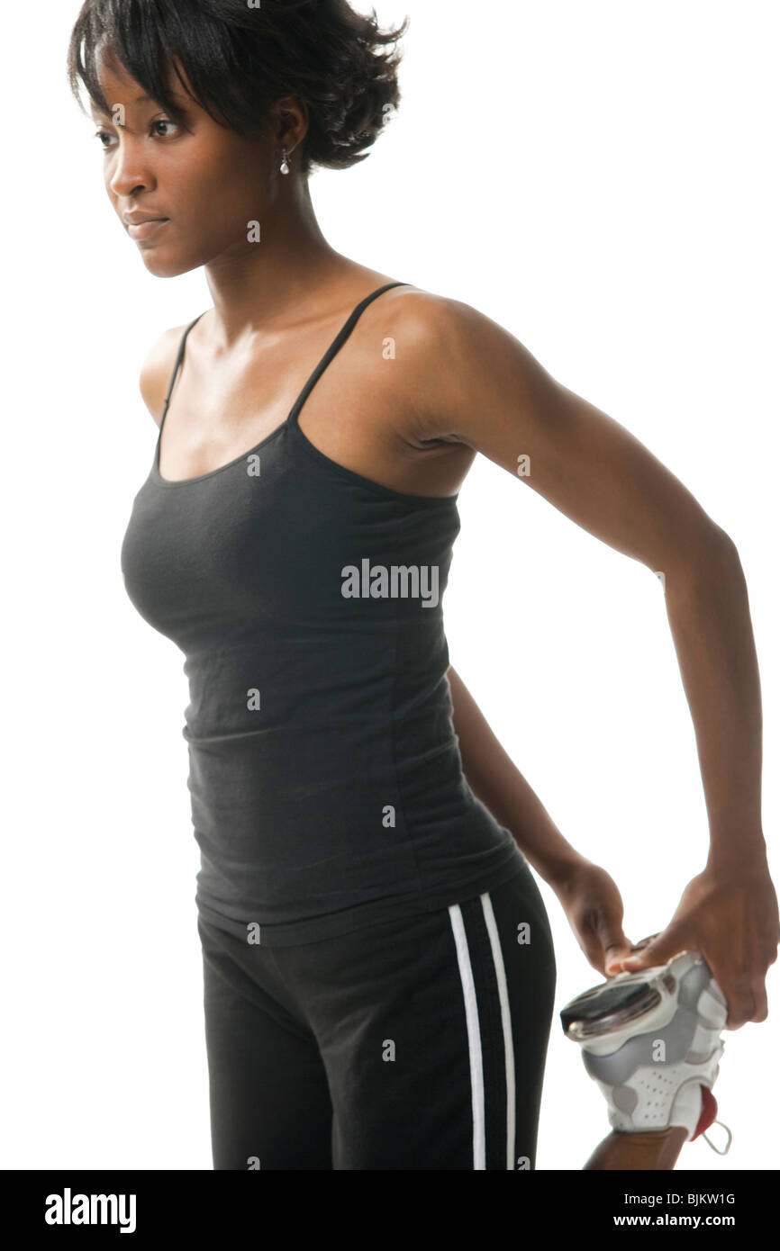 Woman standing with Crossed Arms Stock Photo - Alamy