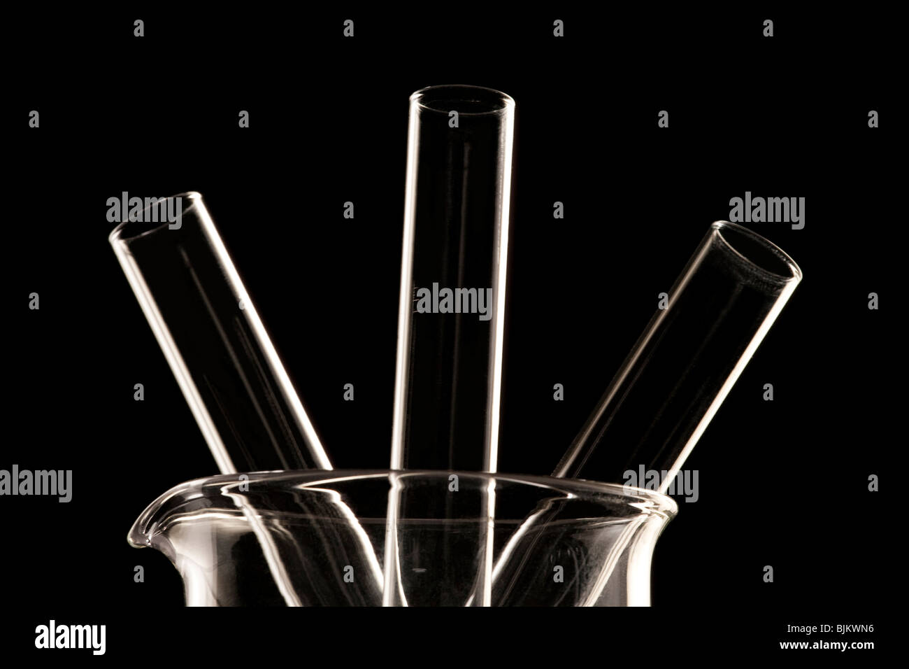 Beaker with test tubes Stock Photo - Alamy