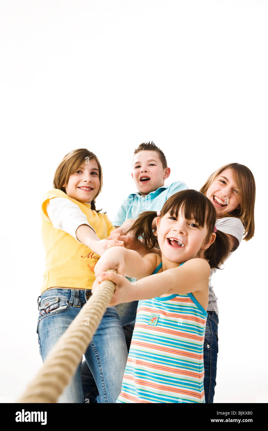 Teenagers tug of war hi-res stock photography and images - Alamy