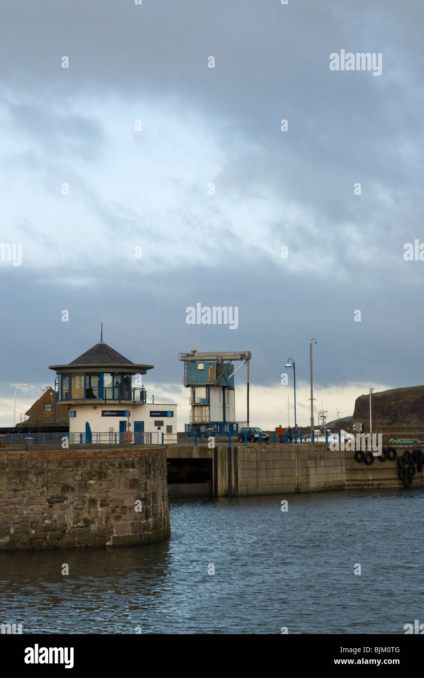 The harbour master building, Whitehaven, Cumbria, England Stock Photo ...