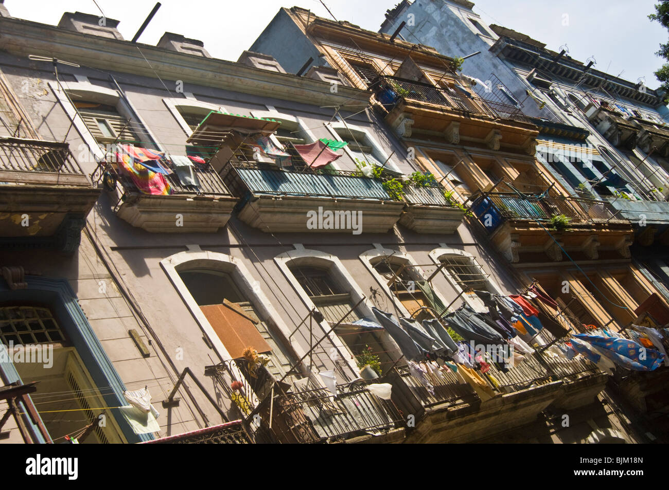 Colonial Building fronts in Havana Cuba Stock Photo - Alamy