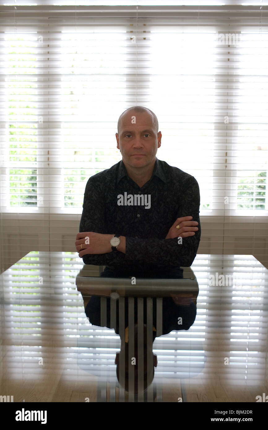 Author Simon Beckett in the dining room of his home in Sheffield Stock ...