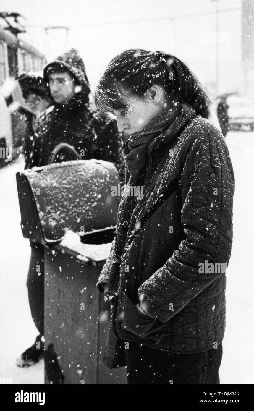 Winter in Leipzig, East Germany, Europe, about 1987 Stock Photo - Alamy