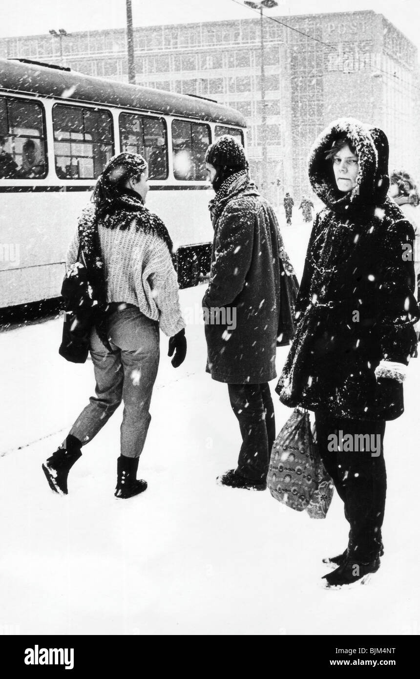 Winter in Leipzig, East Germany, Europe, about 1987 Stock Photo - Alamy