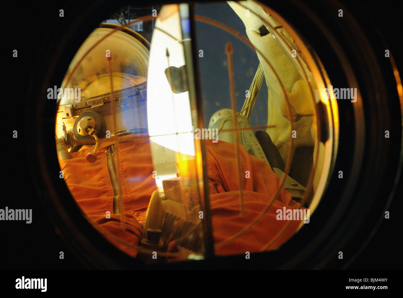 Inside the landing capsule of the space craft Stock Photo - Alamy