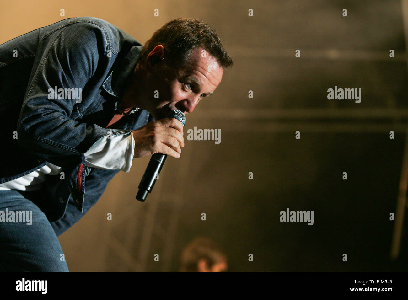 Jim Kerr, singer and frontman of the British rock band Simple Minds ...