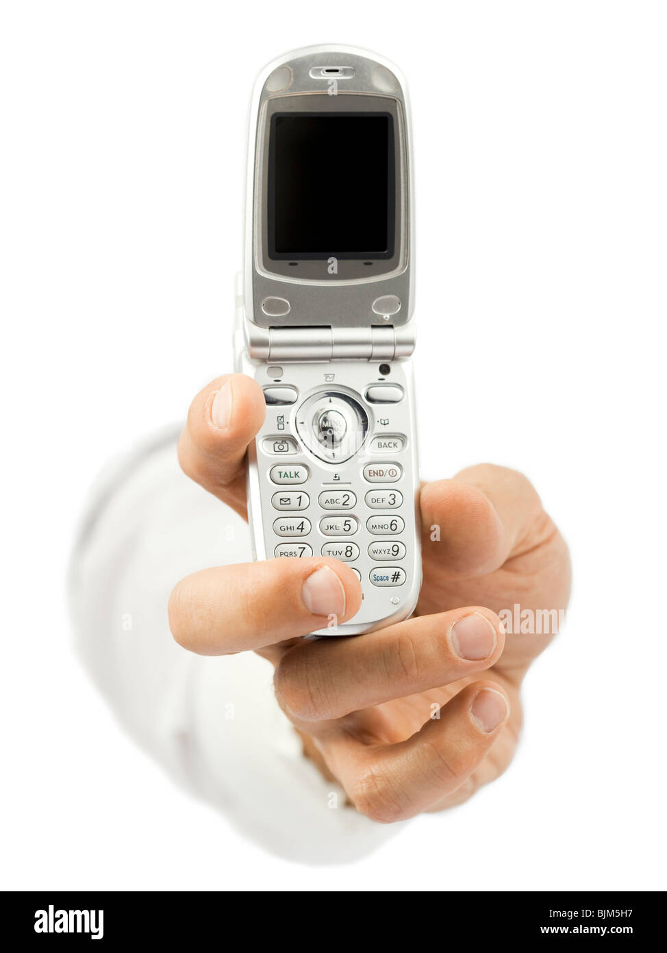 Hand holding flip cell phone hi-res stock photography and images - Alamy
