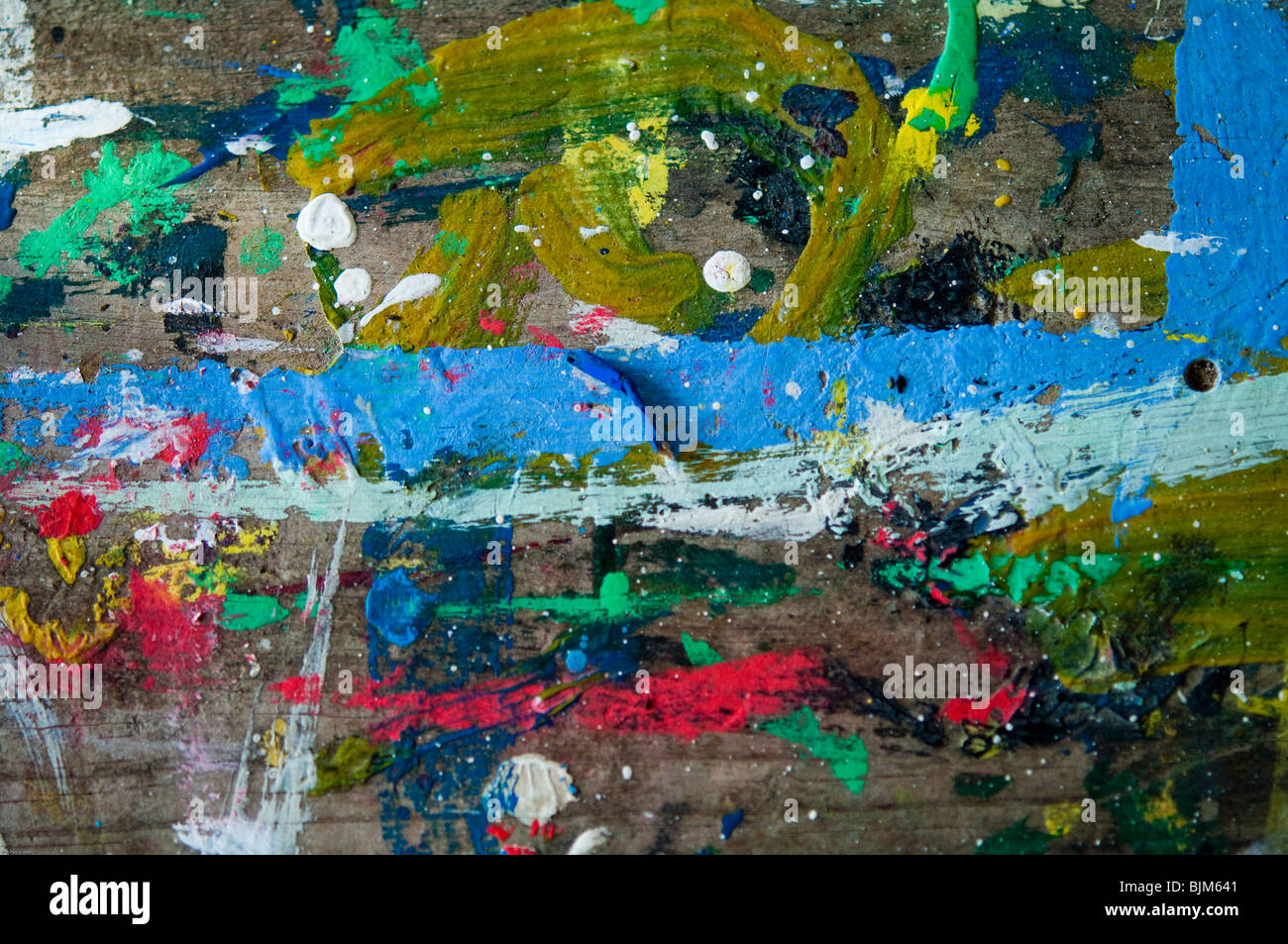 Random brush strokes take on abstract qualities that suggest motion ...