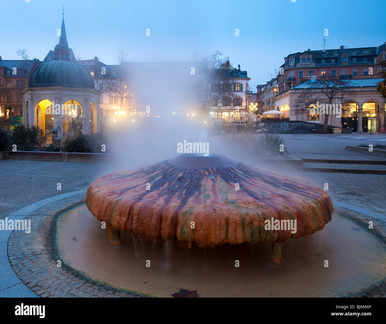 Kochbrunnenspringer spring, in the back the Kochbrunnen fountain ...