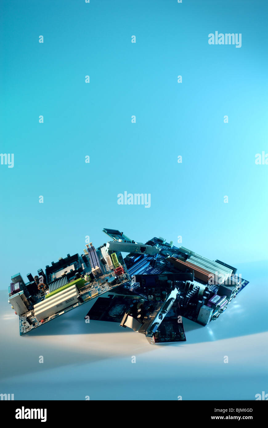 old computer part,mother boards and chips Stock Photo - Alamy