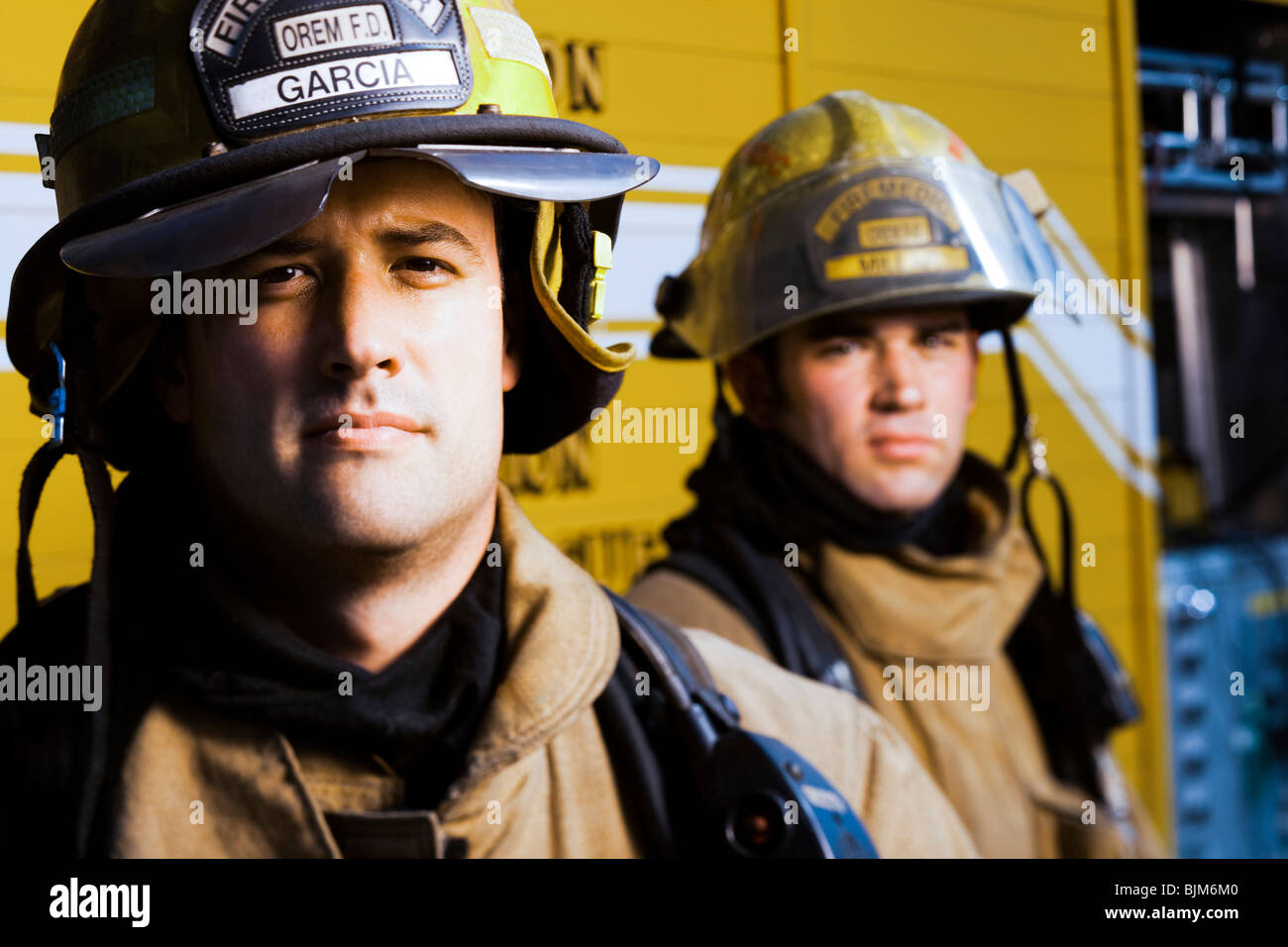 Portrait of firefighters Stock Photo - Alamy
