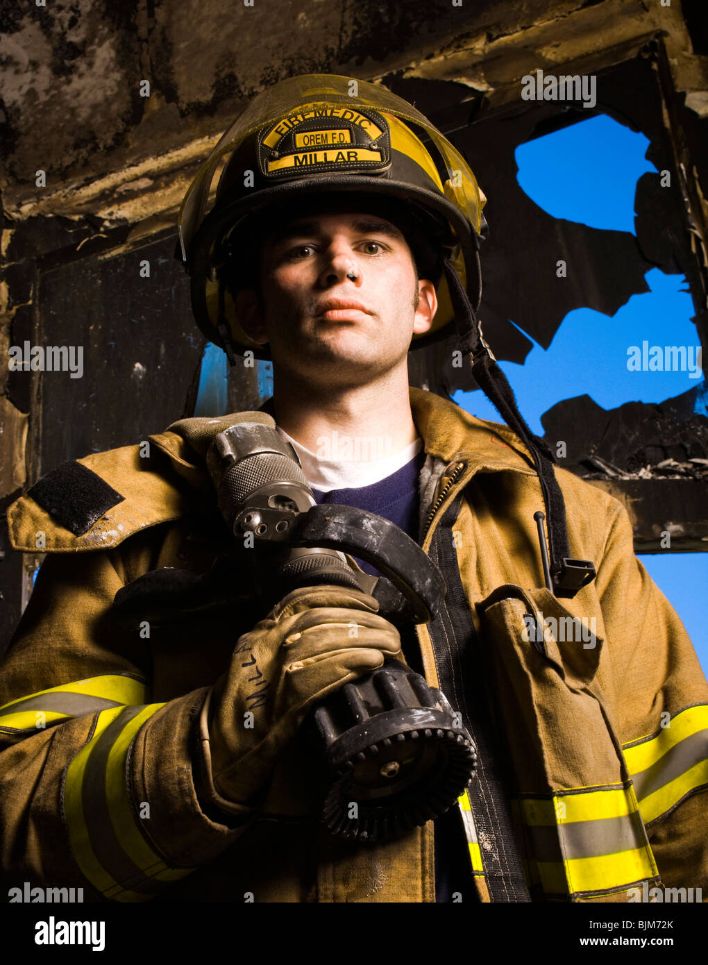 Firefighter hose hi-res stock photography and images - Alamy