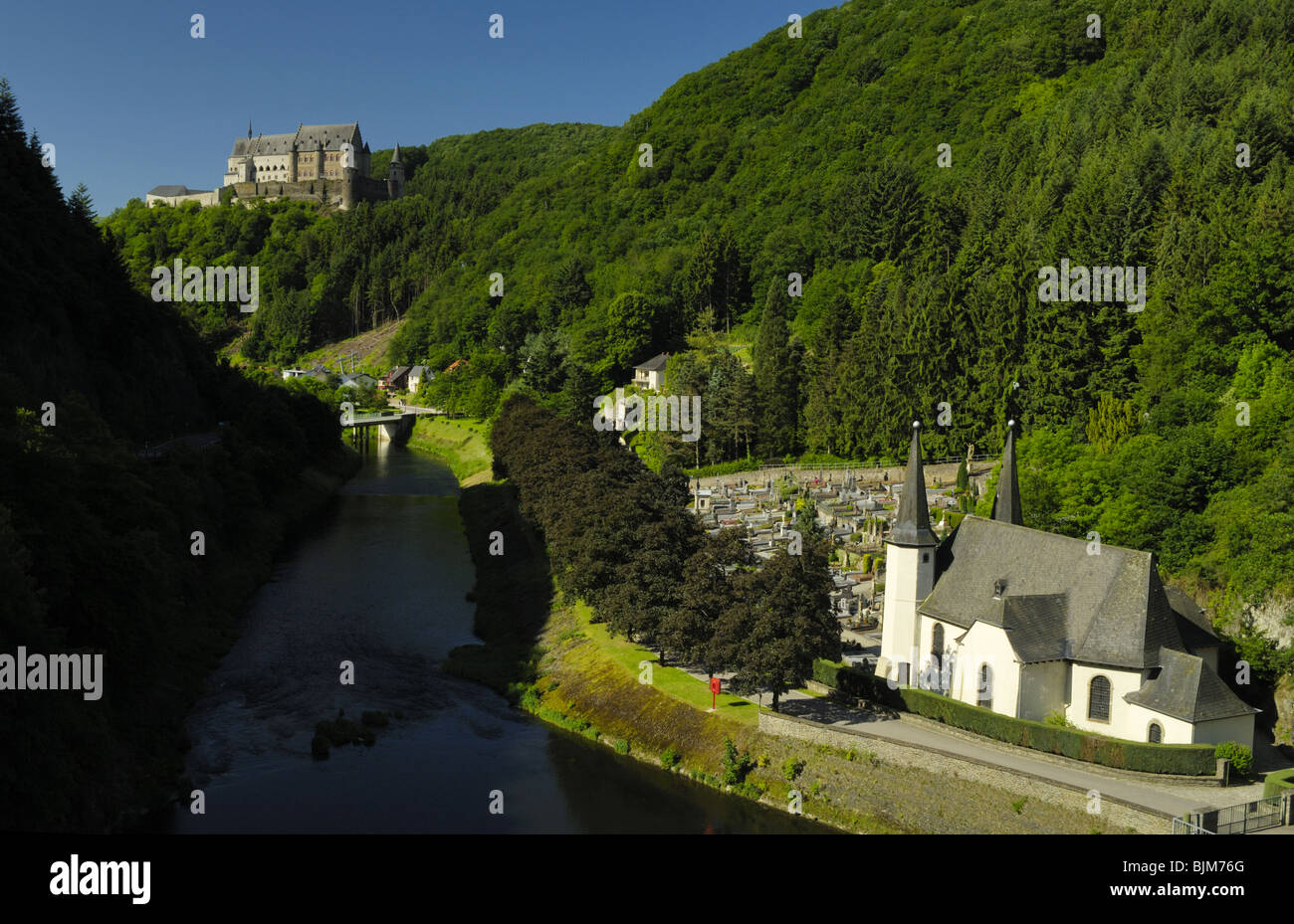 River Our through Vianden Stock Photo - Alamy