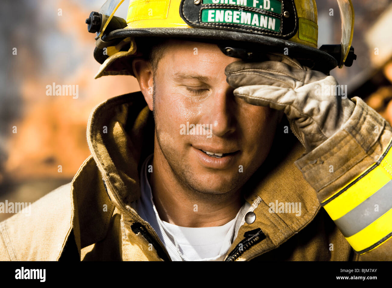 Close up portrait firefighters in hi-res stock photography and images ...