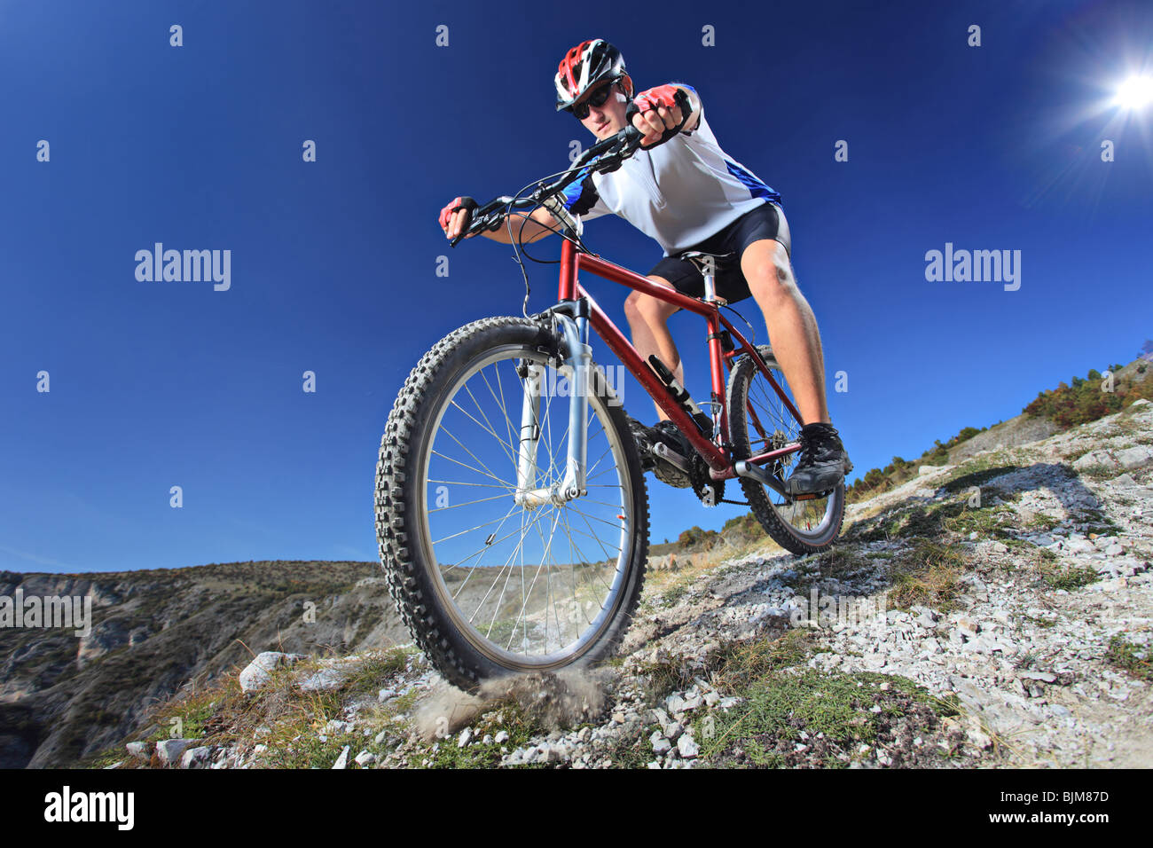 Person riding a bike hi-res stock photography and images - Alamy