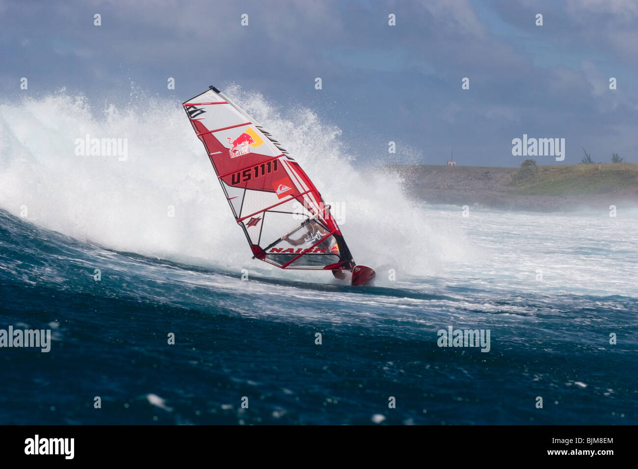 World Champion windsurfer Robby Naish at Ho'okipa Beach, Maui Stock ...