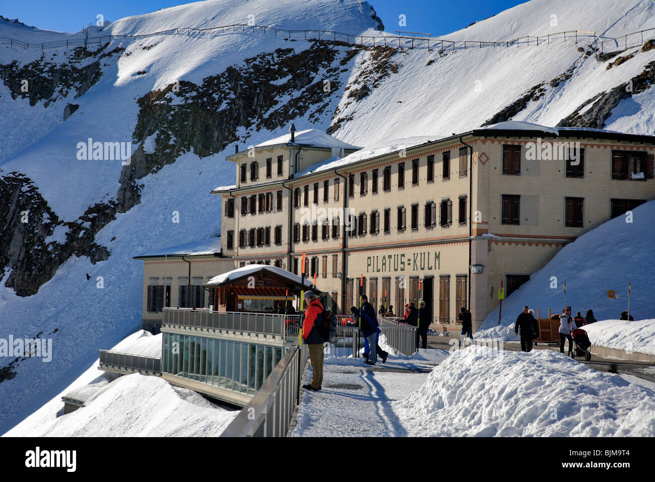 Hotel Pilatus Kulm Mount Pilatus Swiss mountains scenery mountainous ...