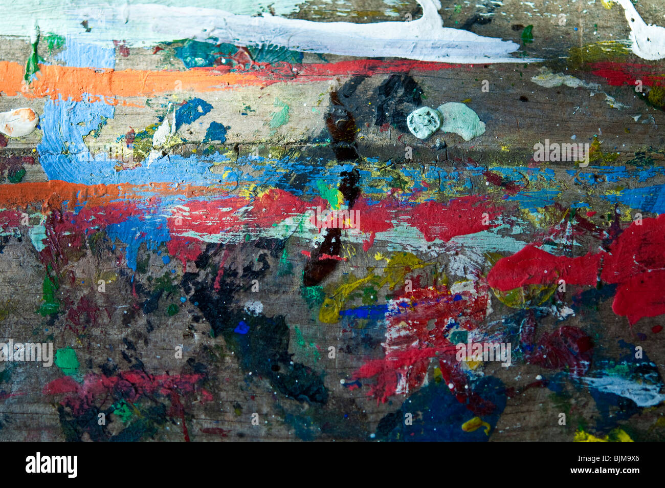 Random brush strokes take on abstract qualities that suggest motion ...