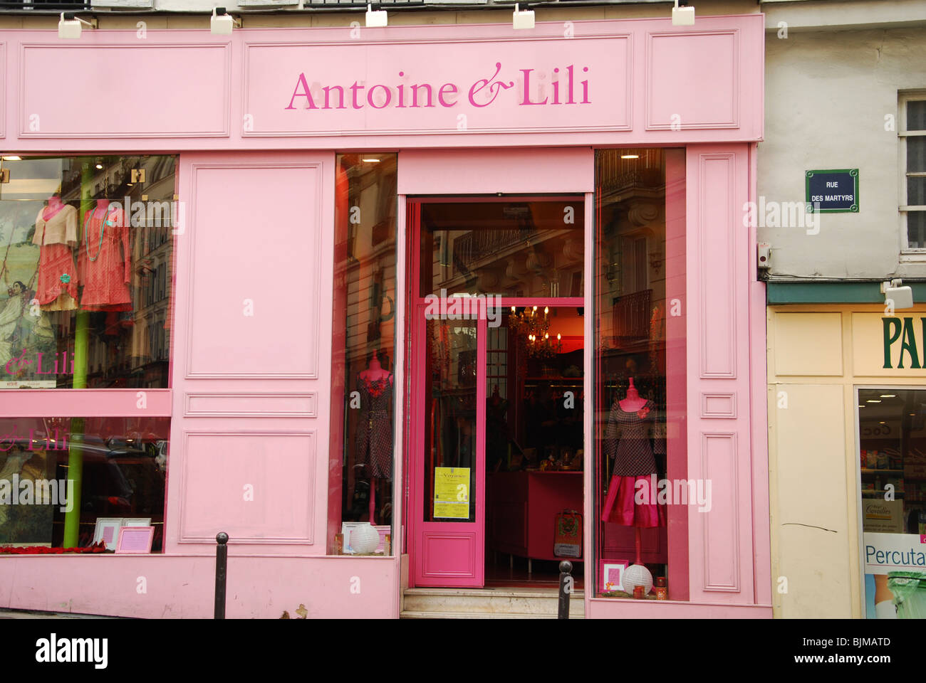 colourful Antoine & Lili shop front Montmartre Paris France Stock Photo ...