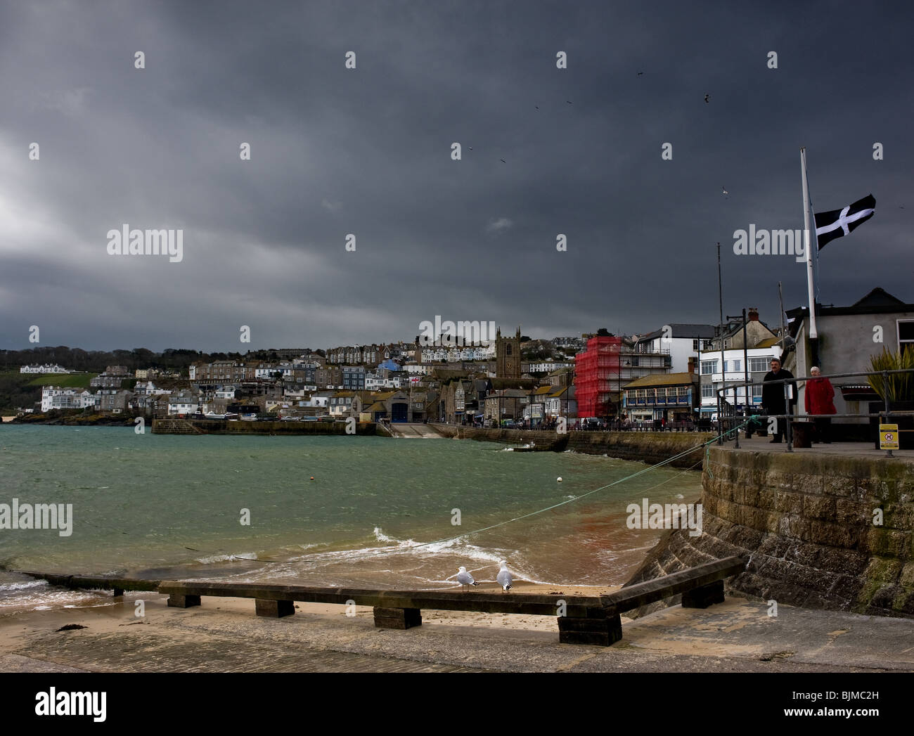 Storm clouds gathering over St Ives harbour in Cornwall. Photo by ...