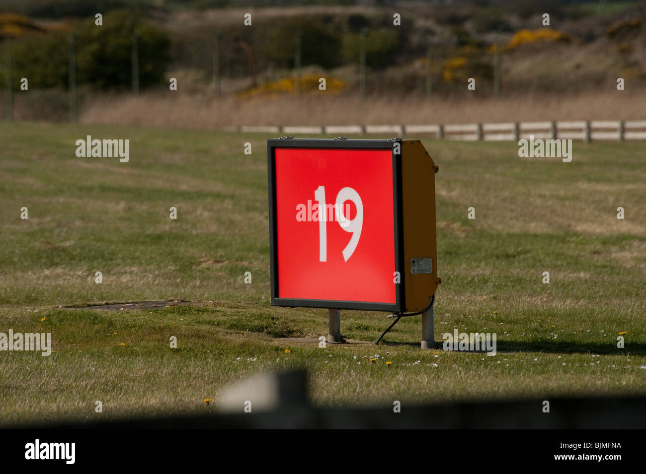 Runway 19 sign Stock Photo - Alamy