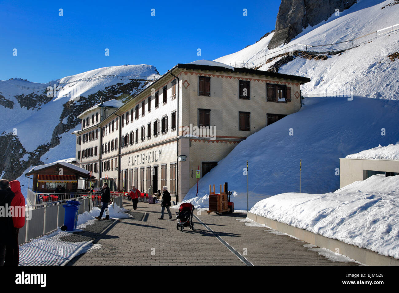 Hotel Pilatus Kulm Mount Pilatus Swiss mountains scenery mountainous ...