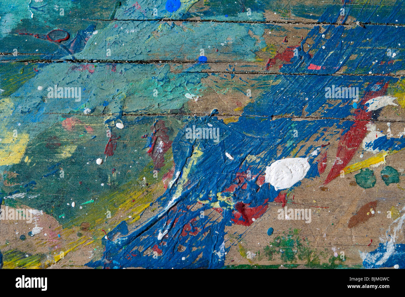 Random brush strokes take on abstract qualities that suggest motion ...