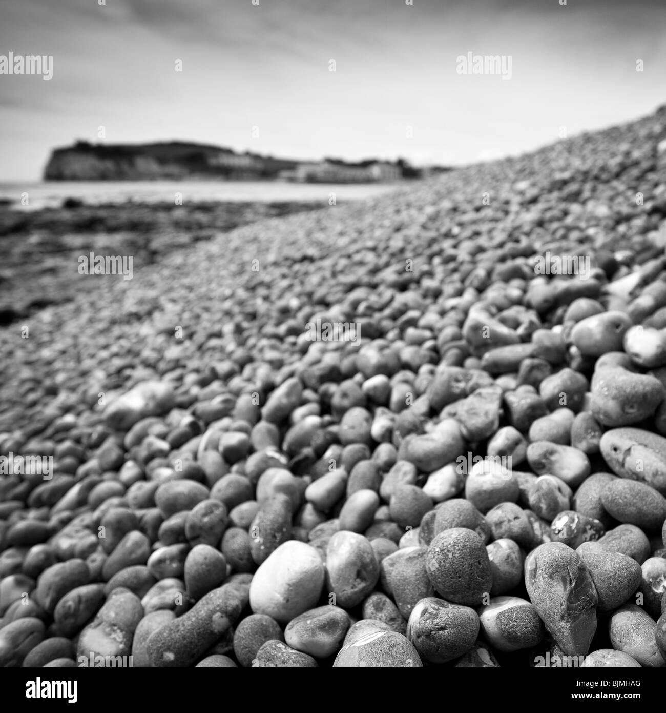 Stones on the shore at Freshwater Bay. Isle of Wight, England, UK Stock ...