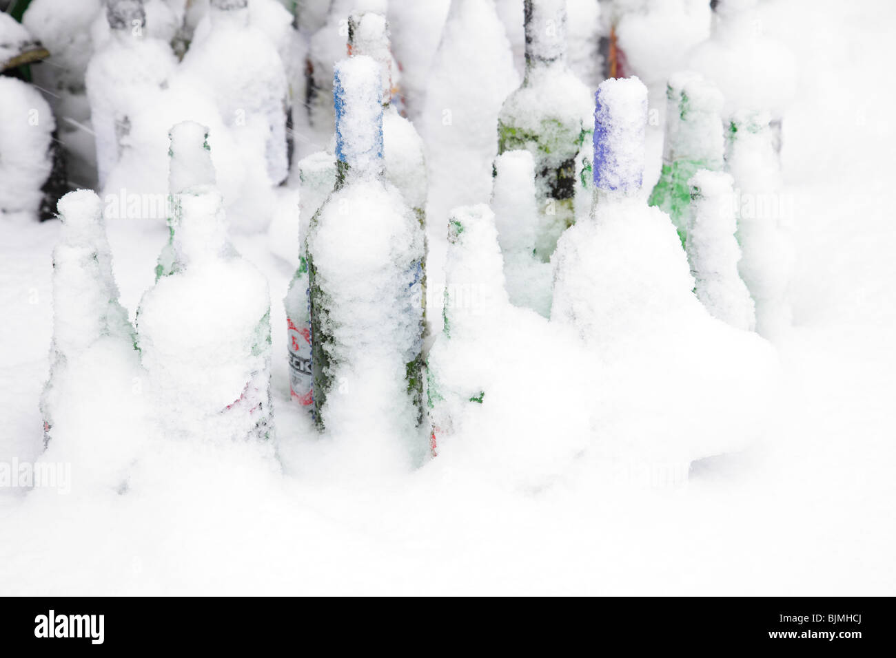 Glass recycling collection point High Resolution Stock Photography and ...