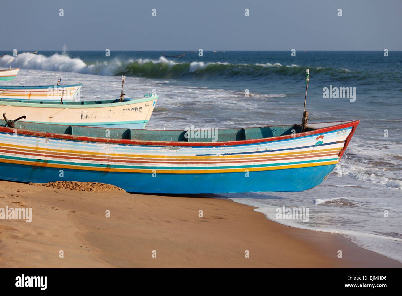 Fishing boats on the beach hi-res stock photography and images - Alamy